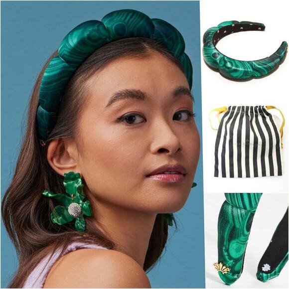 Lele Sadoughi | Accessories | Rare Lele Sadoughi Padded Emerald Green ...